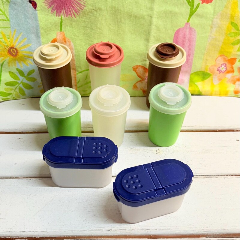 Tupperware Salt and Pepper Shakers - Etsy