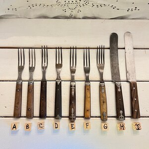 Antique Civil War Era Wood And/or Bone Handle Forks, Knives Primitive 19th Century Tableware - Etsy