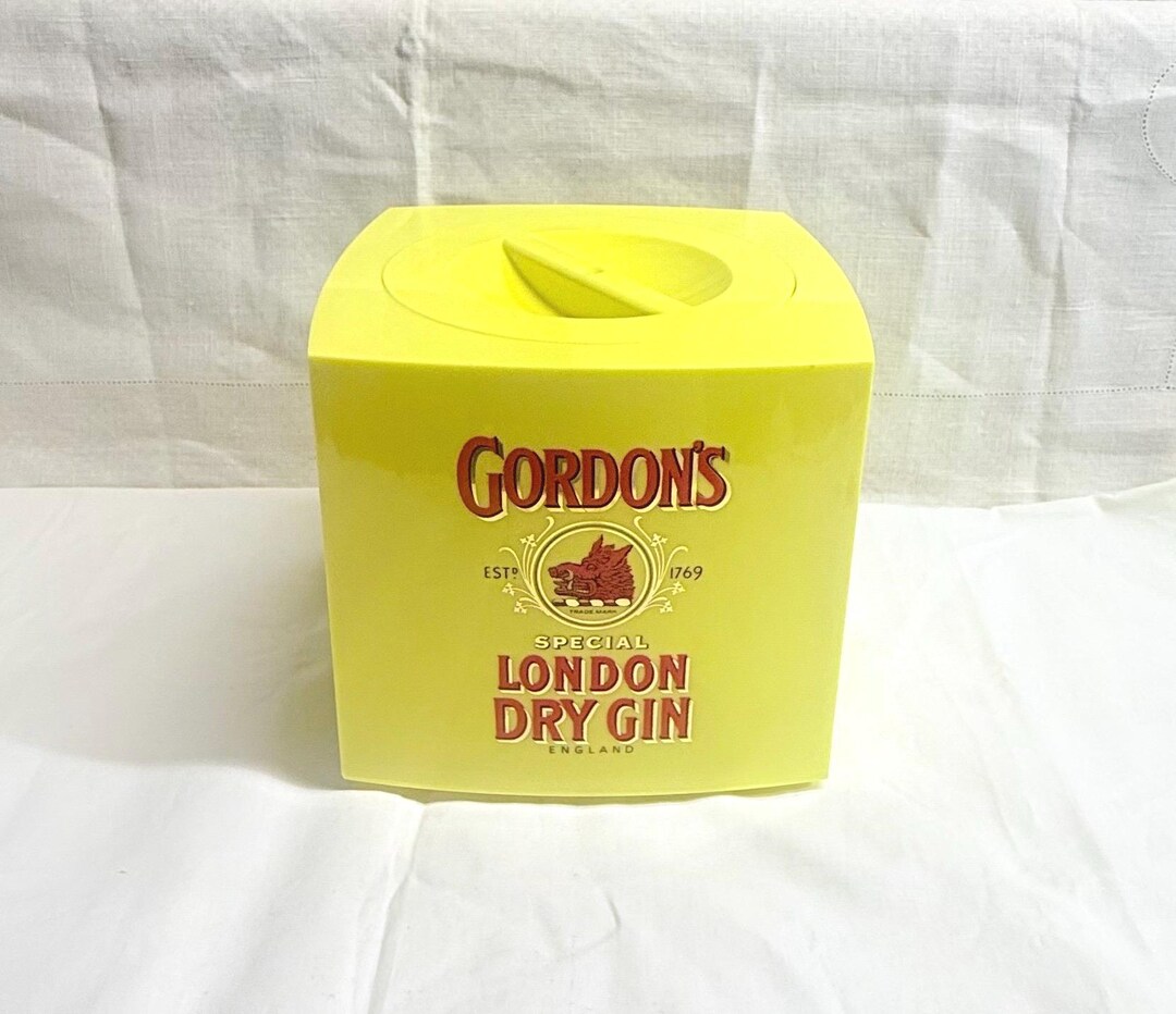 Vintage Gordon's Ice Bucket Special London Dry Gin Plastic Cooler HTF ...