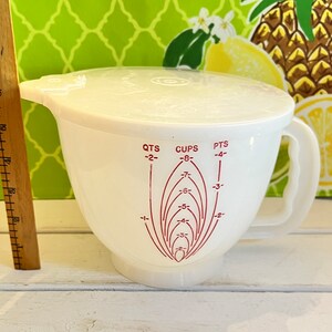 Tupperware Mix-n-store Measuring Pitcher 500 W Lid 696 • 1980's ...