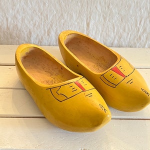 Vintage Dutch Clogs Hand Painted Klompen Adult Sz 12" / 26.5 Cm Hand ...