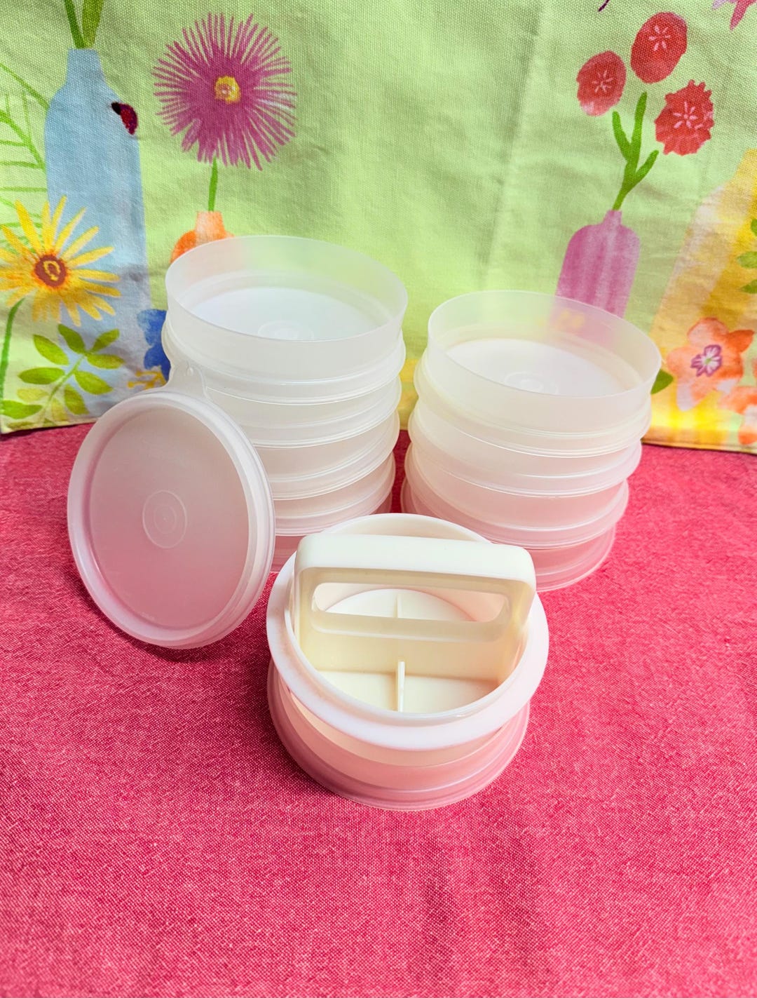 Vintage Tupperware Burger Press & 10 Keepers W Lid • 13 Pc Set ...