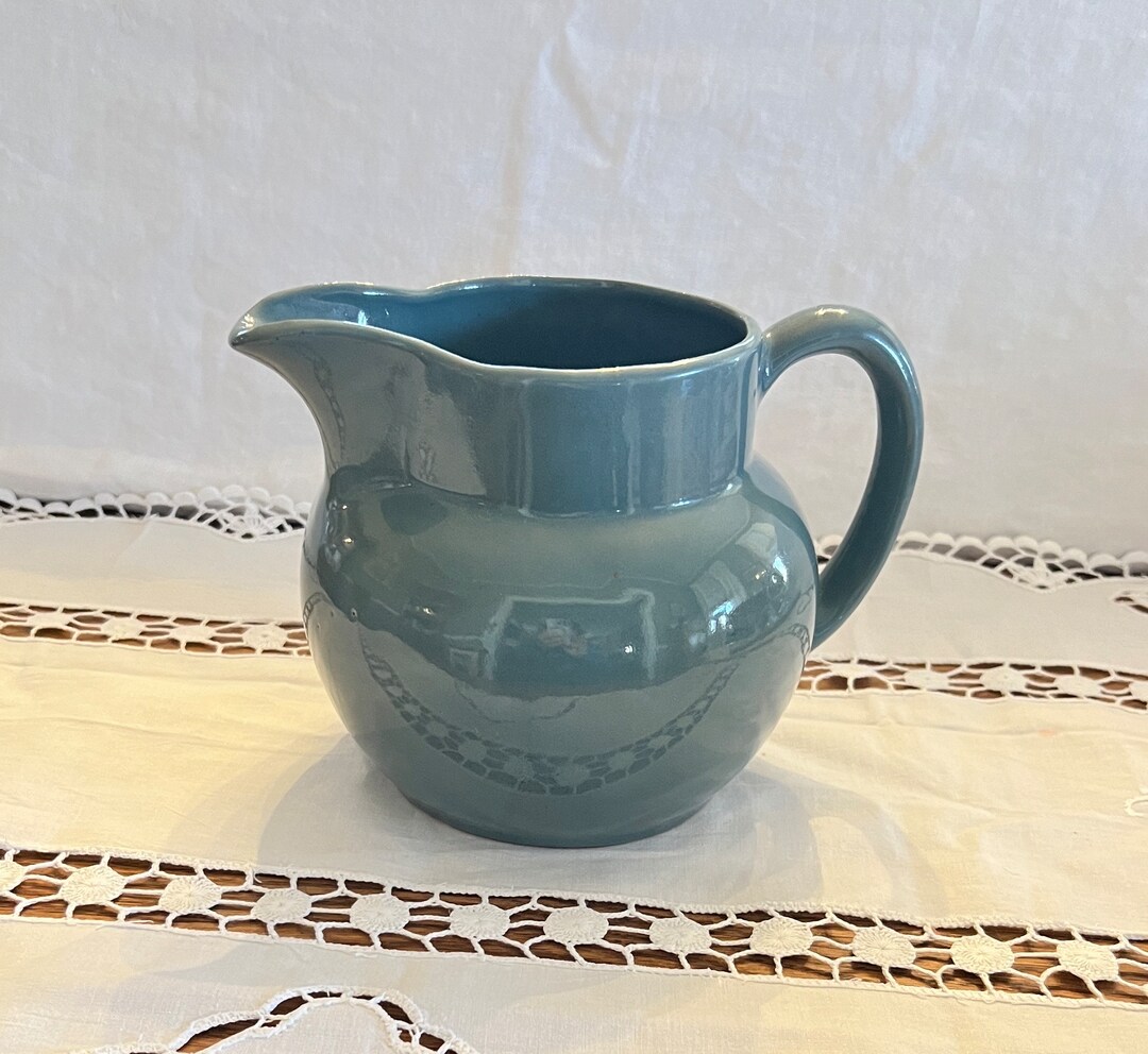 Bybee Pottery Blue Pitcher • Vintage Handmade, Primitive Kentucky Made ...