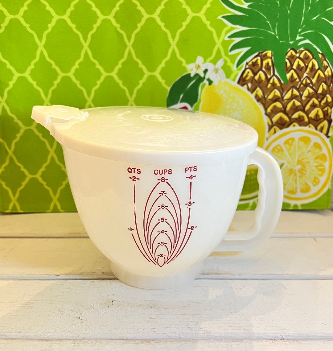 Tupperware Mix-n-store Measuring Pitcher 500 W Lid 696 • 1980's ...