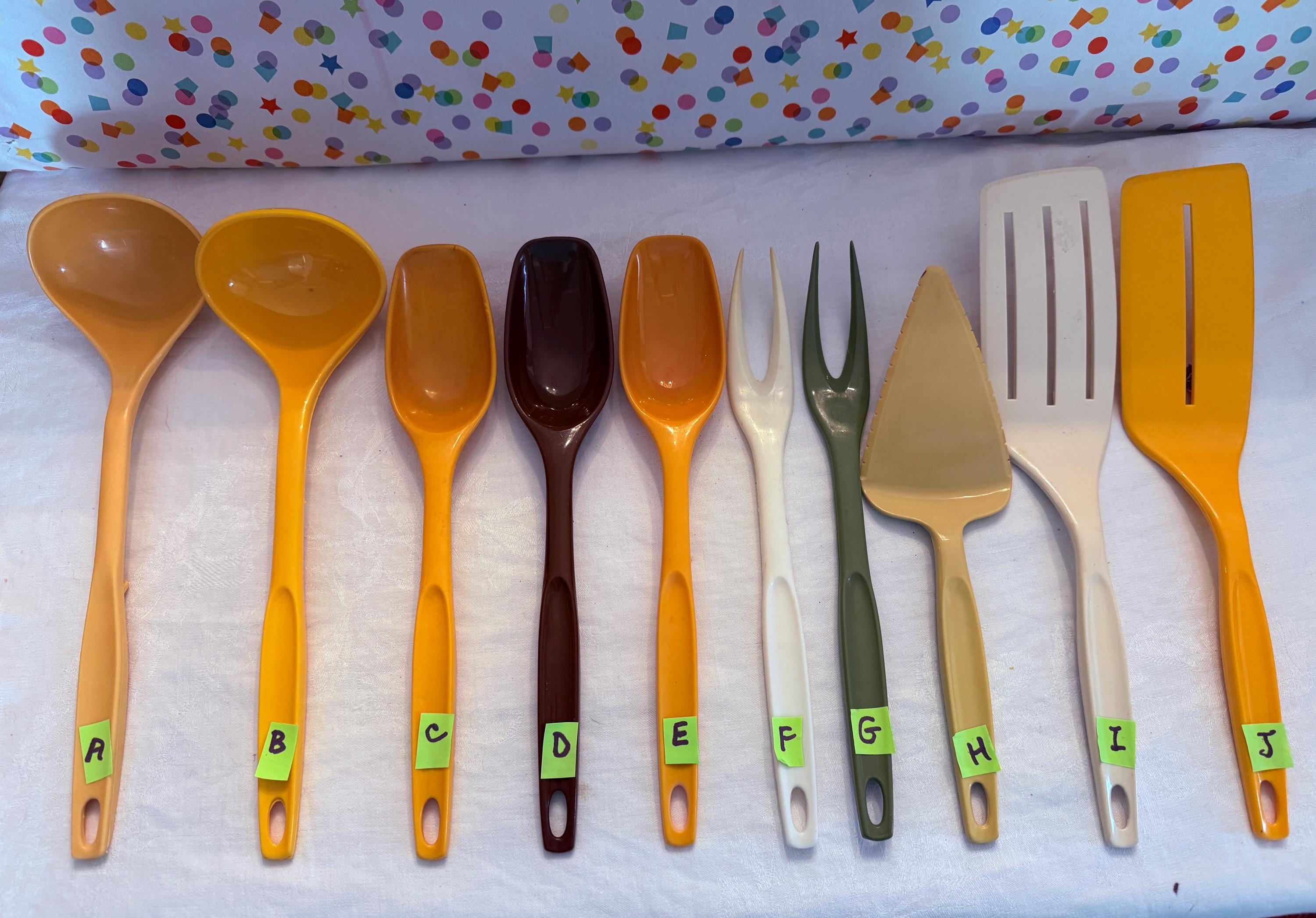 Vintage FOLEY Nylon Kitchen Utensil: Ladle, Spatula, Fork, Server ...