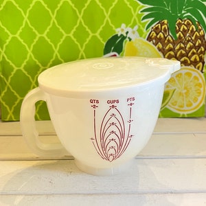 Tupperware Mix-n-store Measuring Pitcher 500 W Lid 696 • 1980's ...