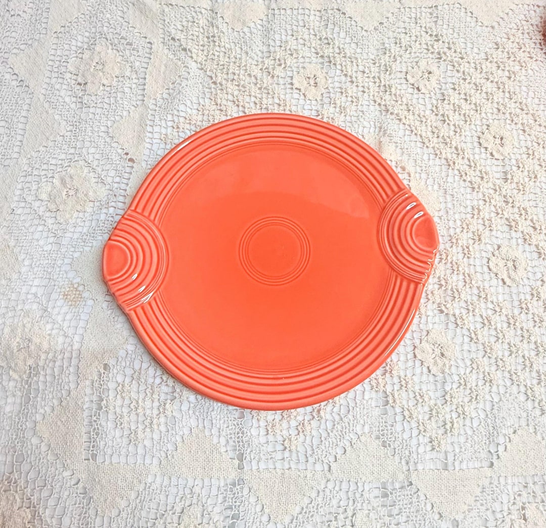 Fiesta Persimmon 80s-90s Handled Cake Platter 2 Available - Sold ...