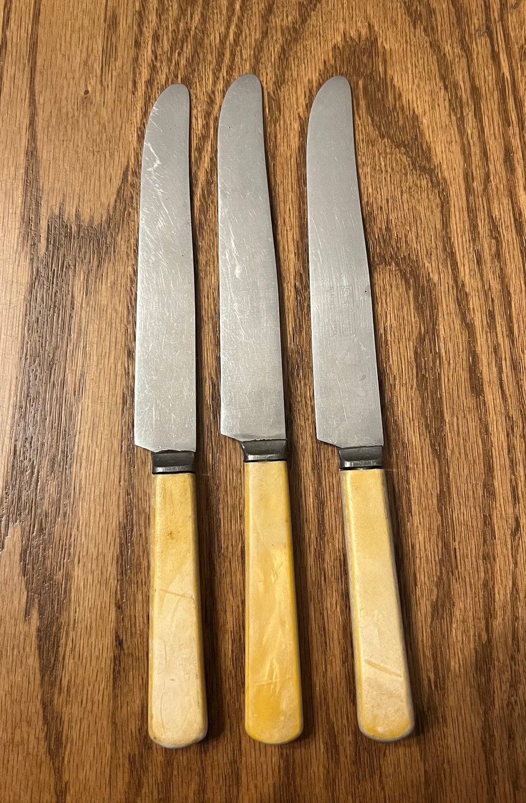 MCM Bakelite/celluloid/lucite Handled Flatware Knives & Forks • Vintage ...