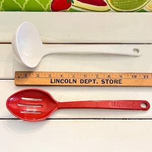 Ultratemp Kitchen Utensils- Red Slotted Spoon 2115 & White Ladle 2109 ...
