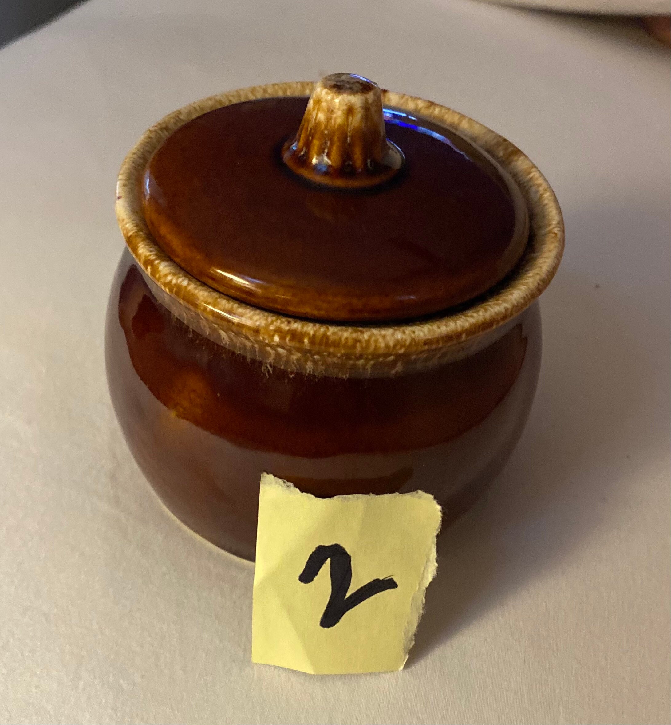 Vintage Hull Mini Bean Pots W Lids brown Drip 3.25 Sugar - Etsy UK