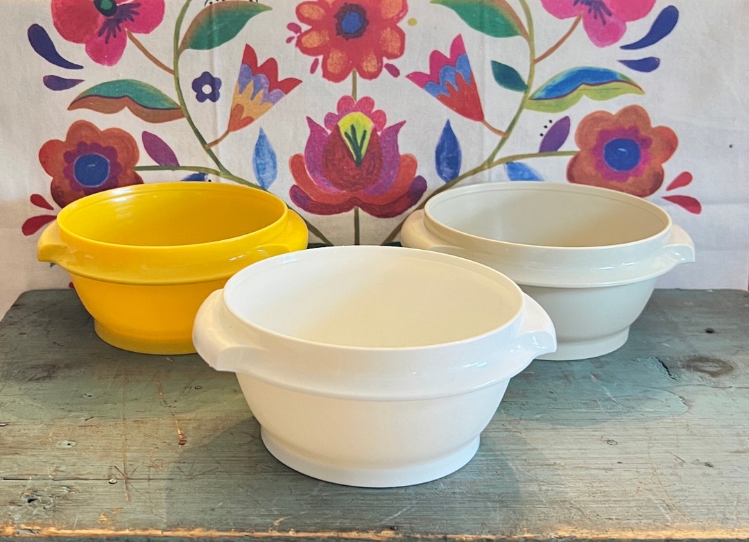 Tupperware Small Servalier Bowls #1323 W Handles, No Lids - Vintage Set ...
