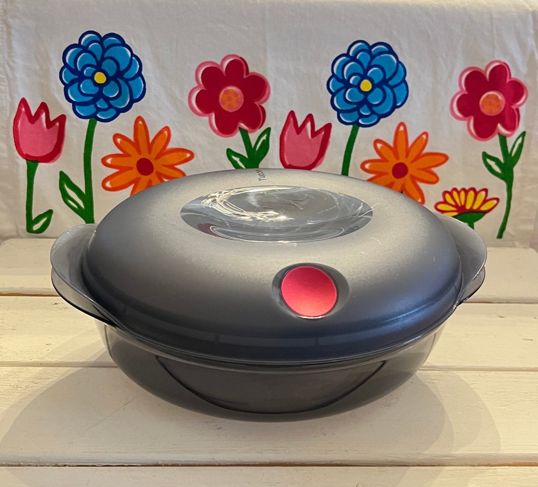 Tupperware 2L Heat ‘N Serve Oval Container No 5410 Charcoal Gray ...
