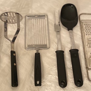 Vintage Kitchen Utensils: Ekco Stainless Tools- Grater, Serving Spoon ...