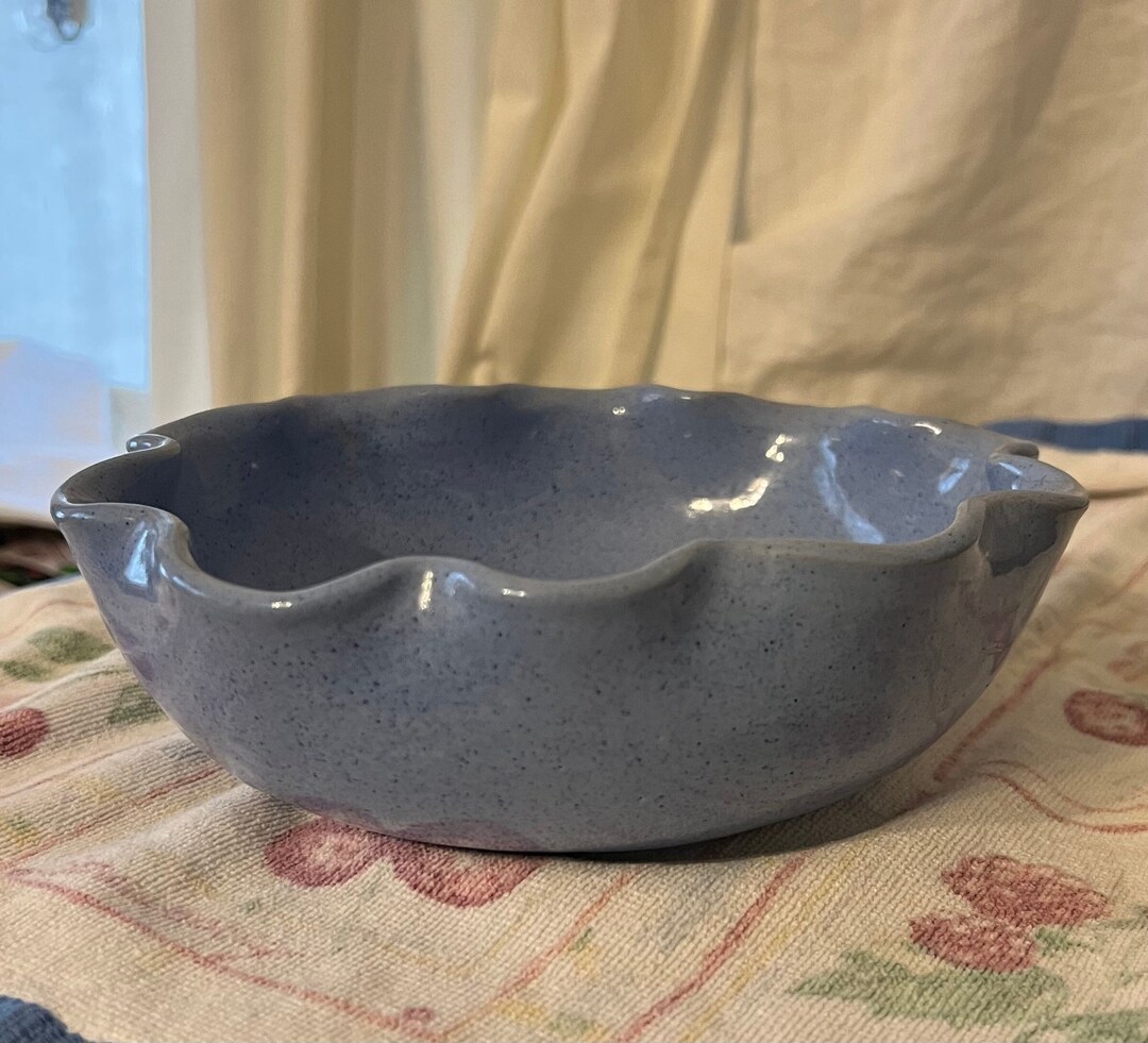 Bybee Blue Fluted 8” Bowl • Vintage Baking Dish • KY Made Primitive ...