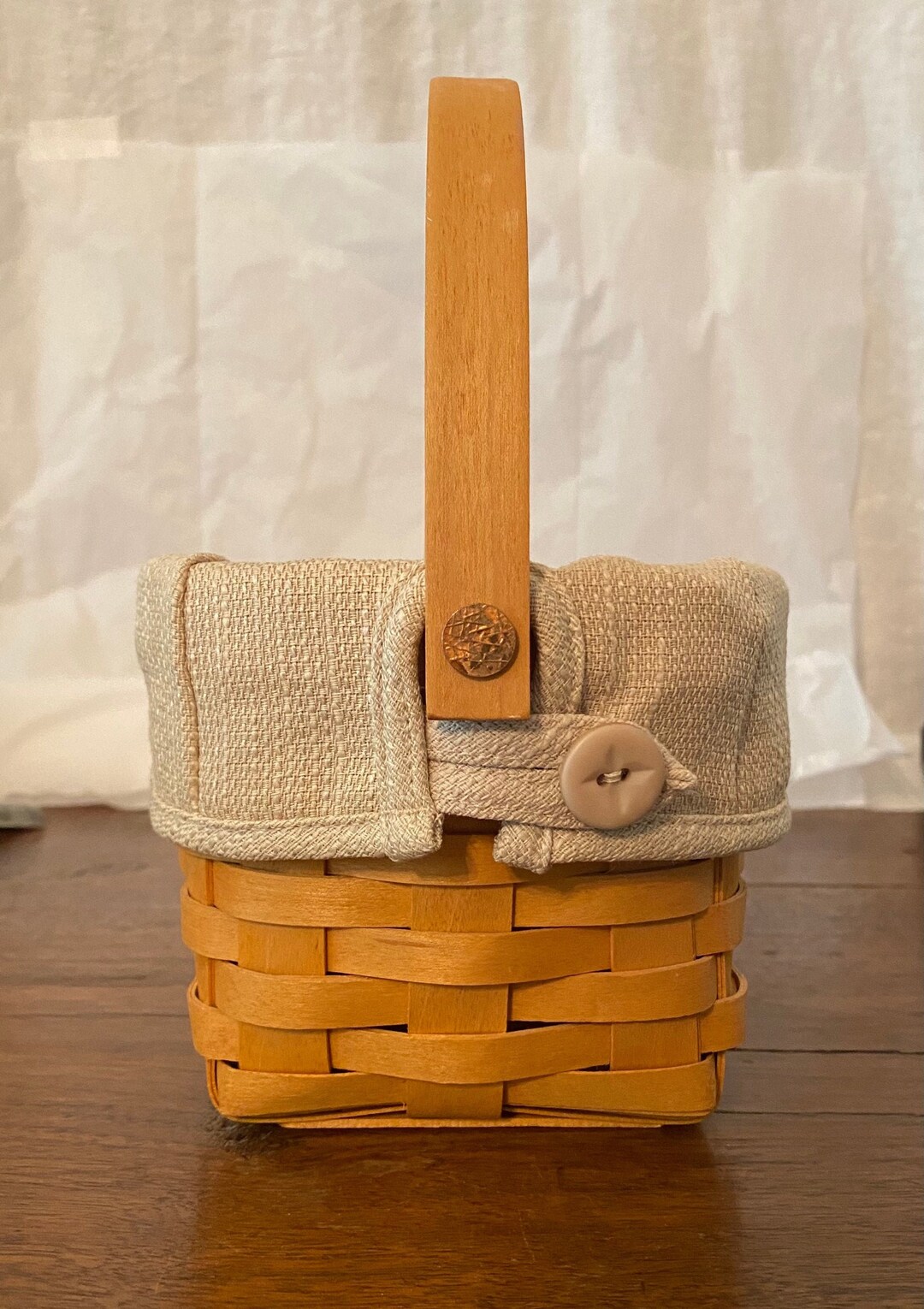 Longaberger Round Measuring Basket W Swing Handle, 4 Pc. Set 2002 Small ...