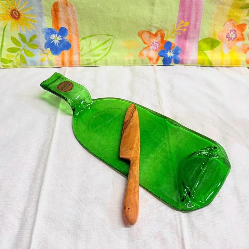 Fused Glass Wine Bottle - Etsy