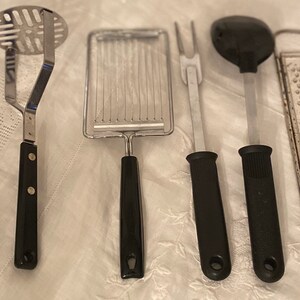 Vintage Kitchen Utensils: Ekco Stainless Tools- Grater, Serving Spoon ...