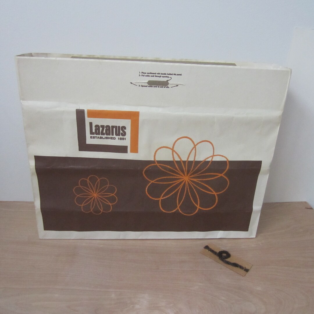 Vintage Shopping Bag Advertisement, Lazarus Department Store, F&R ...