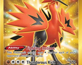 Rare Zapdos Card - Etsy