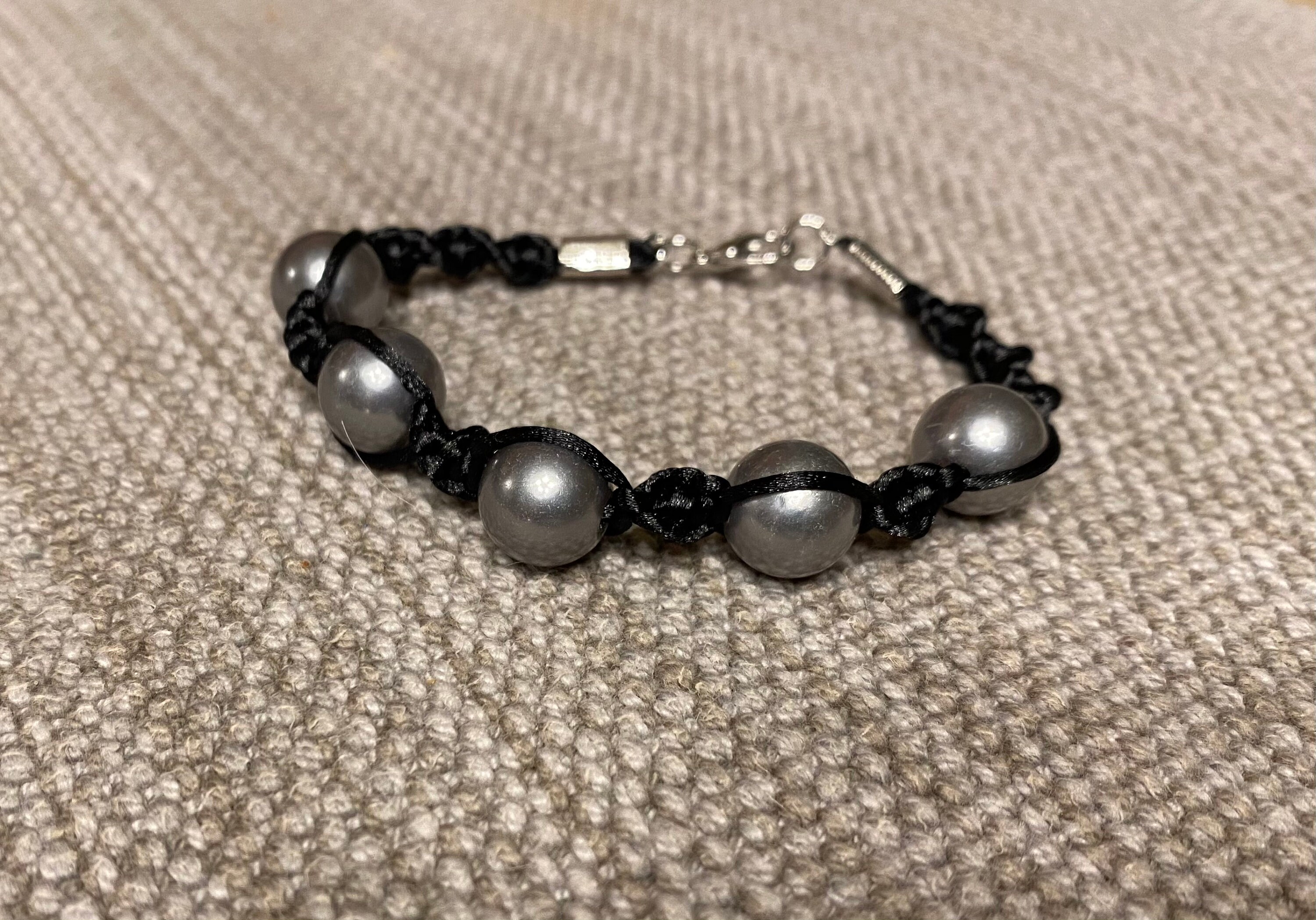 Pewter Beads Bracelet - Etsy