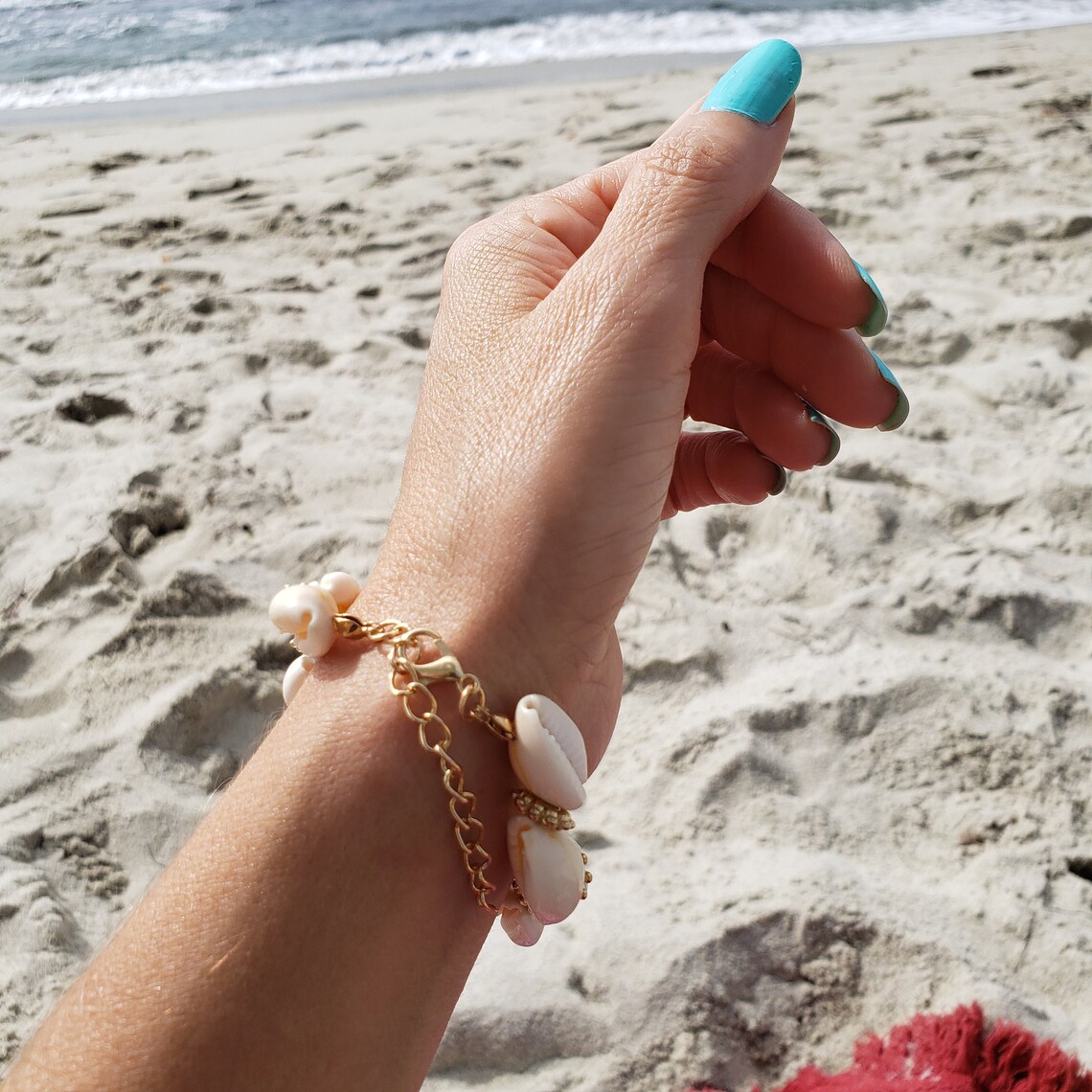 Natural Sea Shell Bracelets With Gold Detail. - Etsy