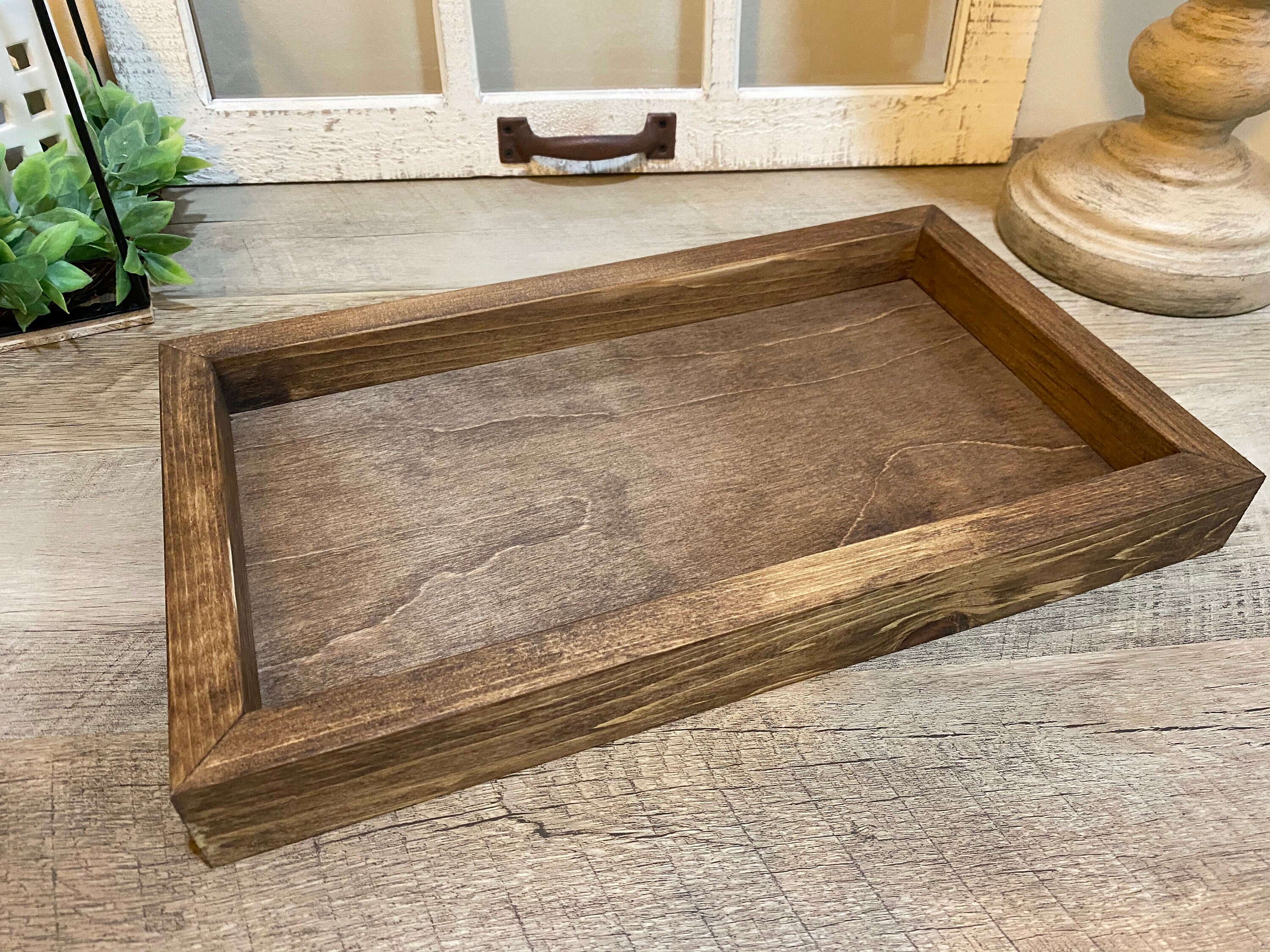 Wood Entryway Tray Oak Key Tray Wood Valet Tray XL Wood Key Tray ...