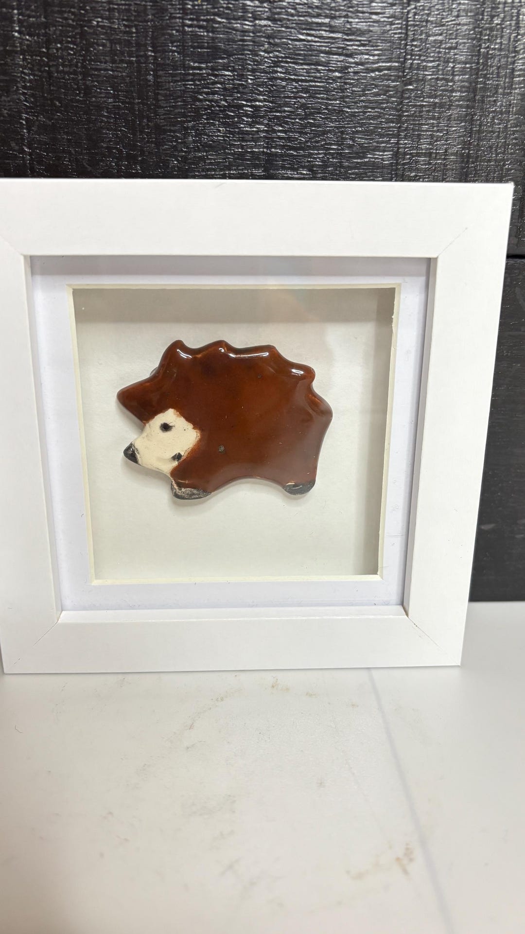 Handmade Ceramic Hedgehog in Box Frame - Nursery Decor - Etsy