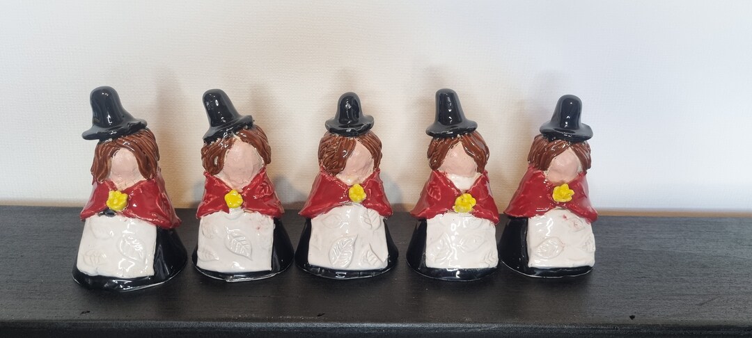 Welsh Ladies Ceramic, Handmade in Wales Traditional Welsh Colours Wesh ...