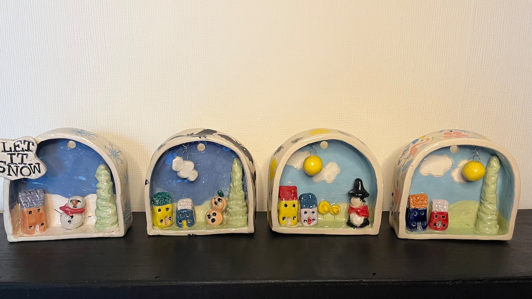 Diarama Wall Scenes Ceramic Alter Wall Shelf Ceramic Shelf Unique Wall ...