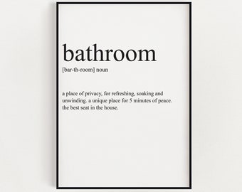 Bathroom Definition Print - Etsy