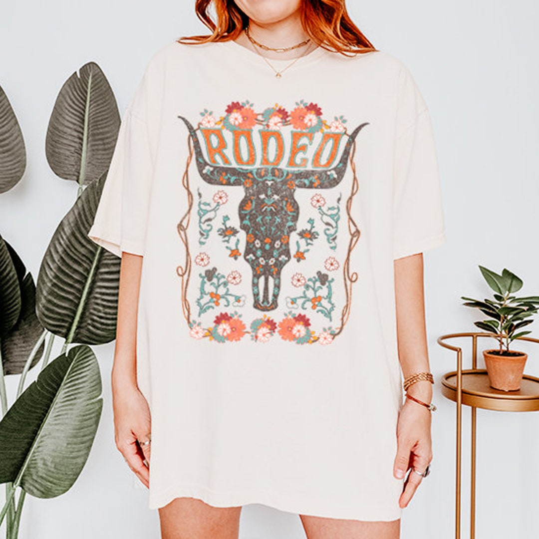 Vintage Rodeo Garment Dyed Graphic T Shirt. - Etsy
