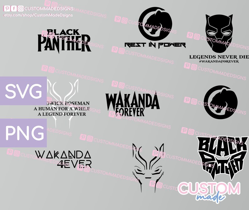 Wakanda SVG Cut Files Vector Dxf Png Iron on - Etsy