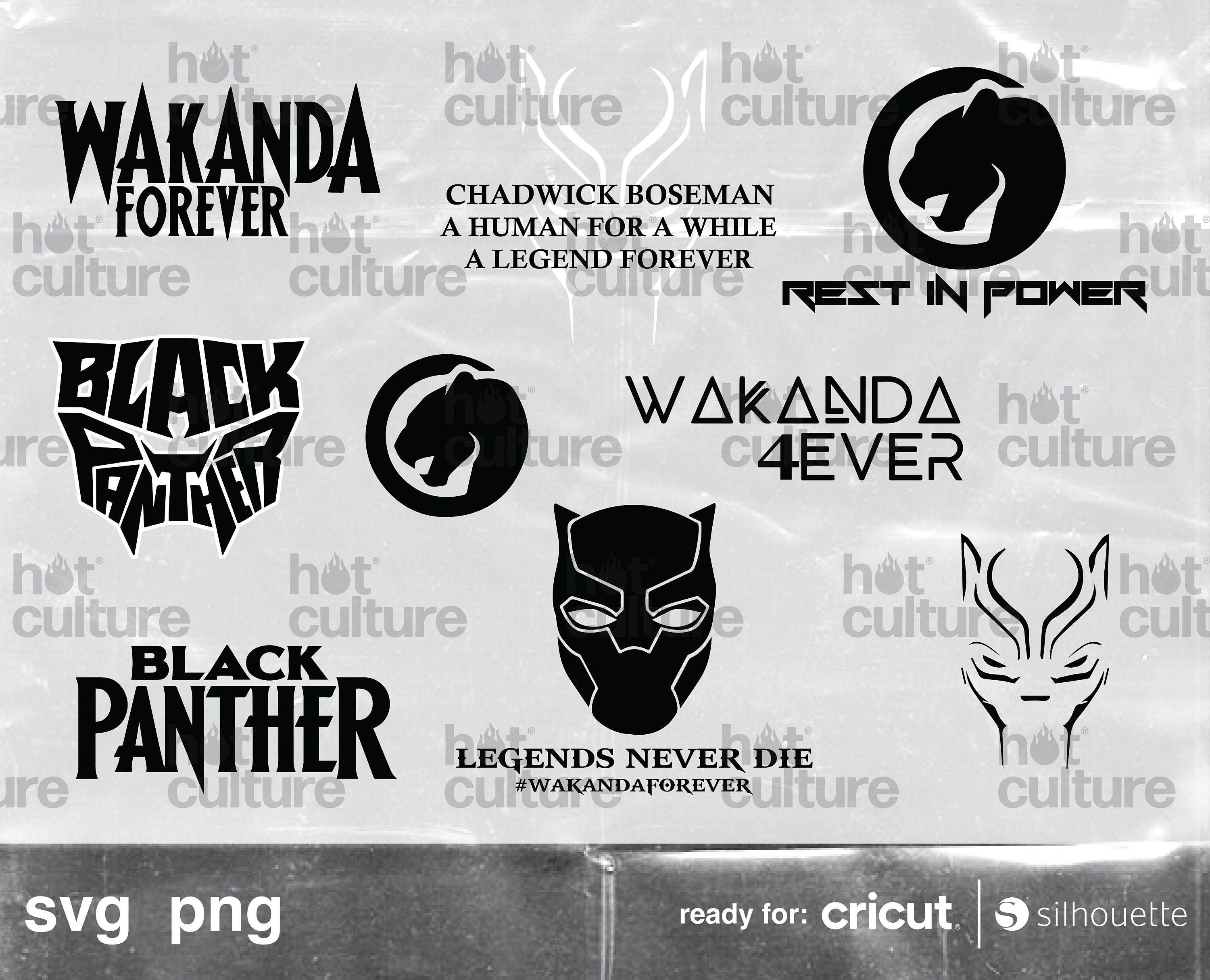 Wakanda SVG Cut Files Vector Dxf Png Iron on Design Print ...