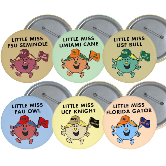 3 PACK ANY School Customizable Little Miss Gameday Pins - Etsy