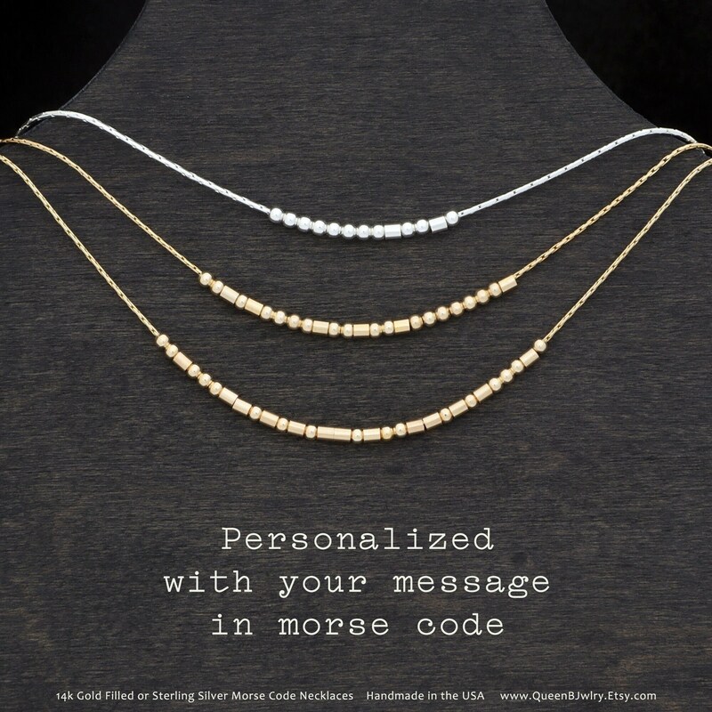 Morse Code Jewelry - Etsy
