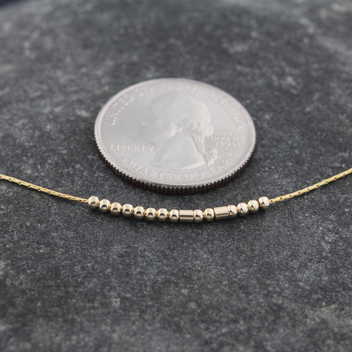 Custom Morse Code Necklace Personalized Hidden Message Morse | Etsy