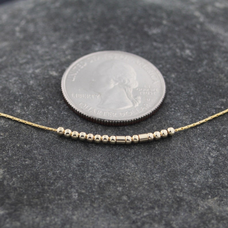 Custom Morse Code Necklace Personalized Hidden Message Morse | Etsy