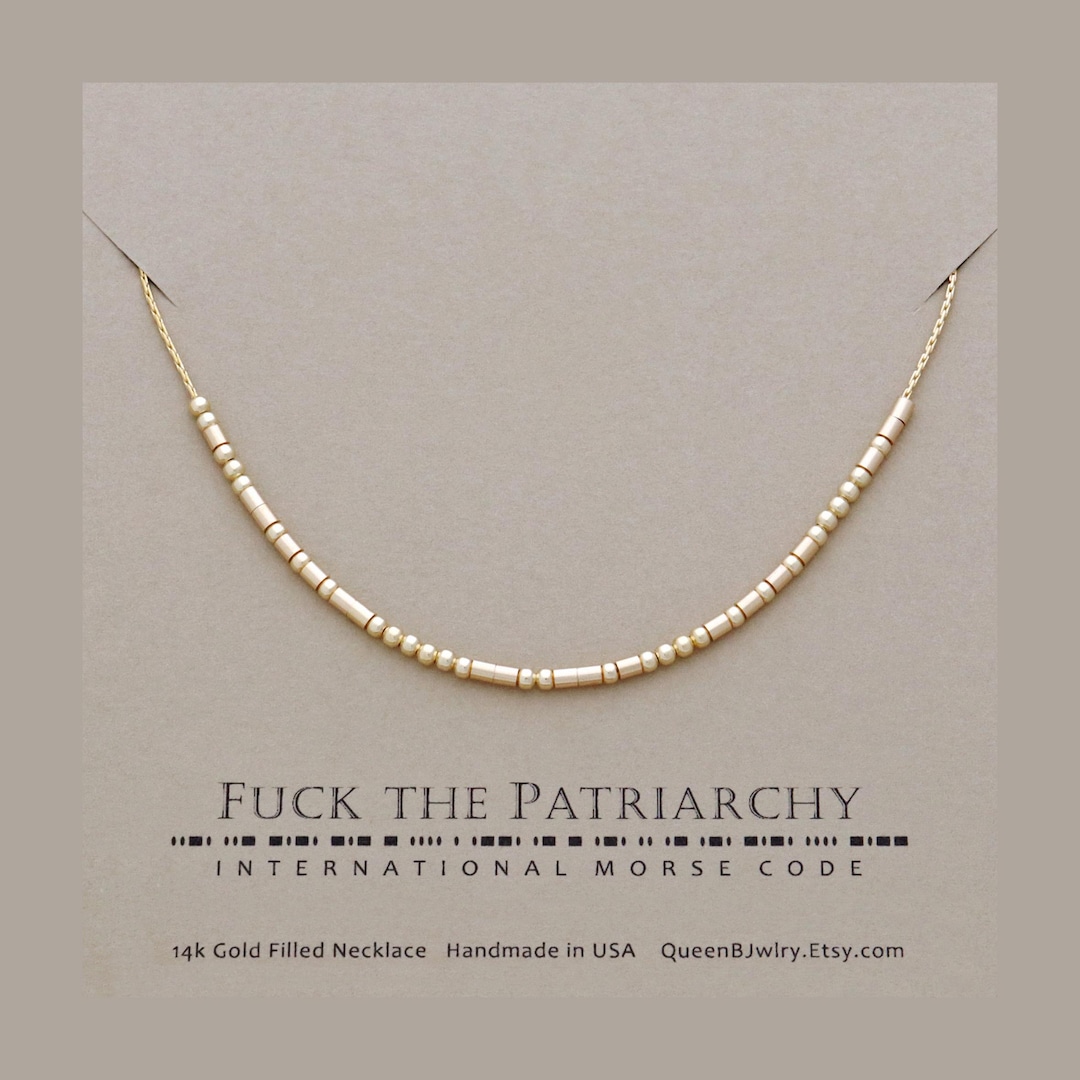 Fuck the Patriarchy Morse Code Necklace Your Choice of Sterling Silver ...