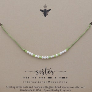 Sister Morse Code Bracelet, Big Sister Bracelet, Twin Sister Birthday ...