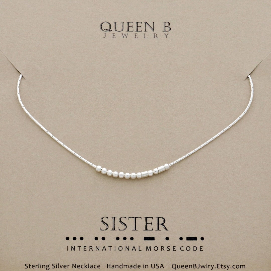 Sister Gift Personalized Morse Code Necklace Morse Code Jewelry Gifts ...