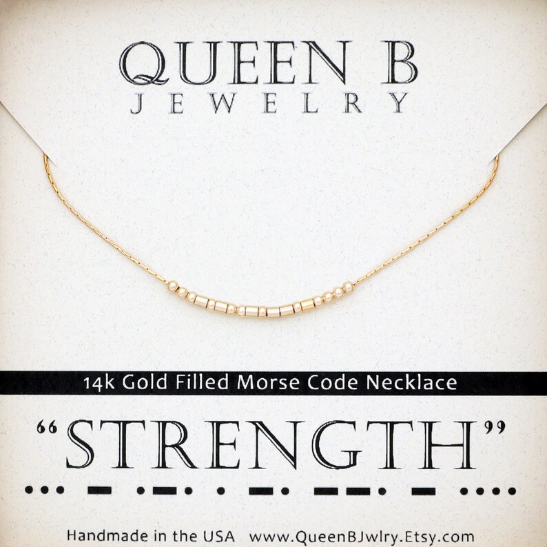 Strong as Fuck Morse Code Necklace Strength Necklace - Etsy