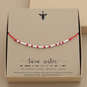 Sister Morse Code Bracelet, Big Sister Bracelet, Twin Sister Birthday ...