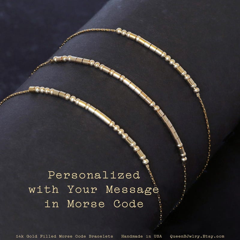 Morse Code Bracelet - Etsy