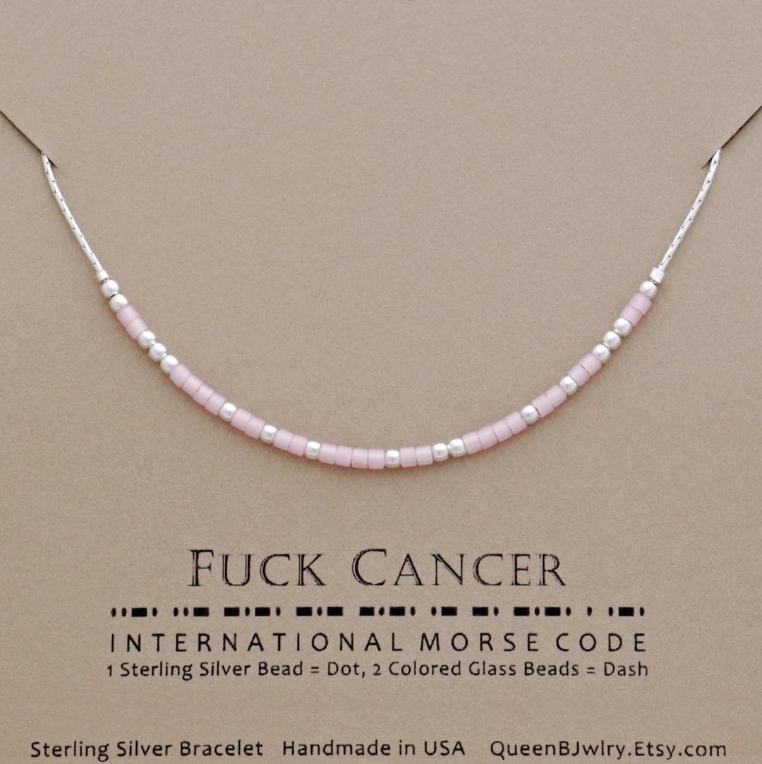 Morse Code Bracelet - Customizable Tribute for Breast Cancer Awareness ...