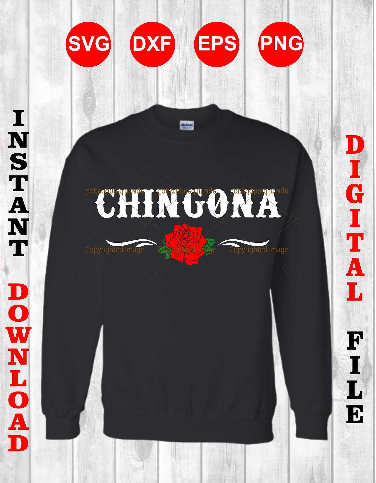 Chingona, Svg Cutting Files - Png Clipart -EPS - Scalable Vector File ...