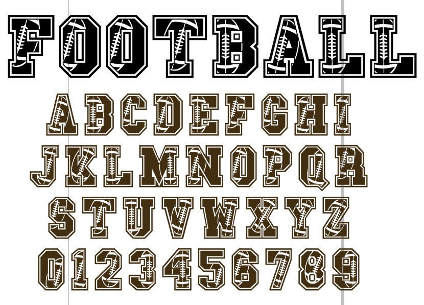 FONT Football Font Sport Font opentype Installable Font for - Etsy