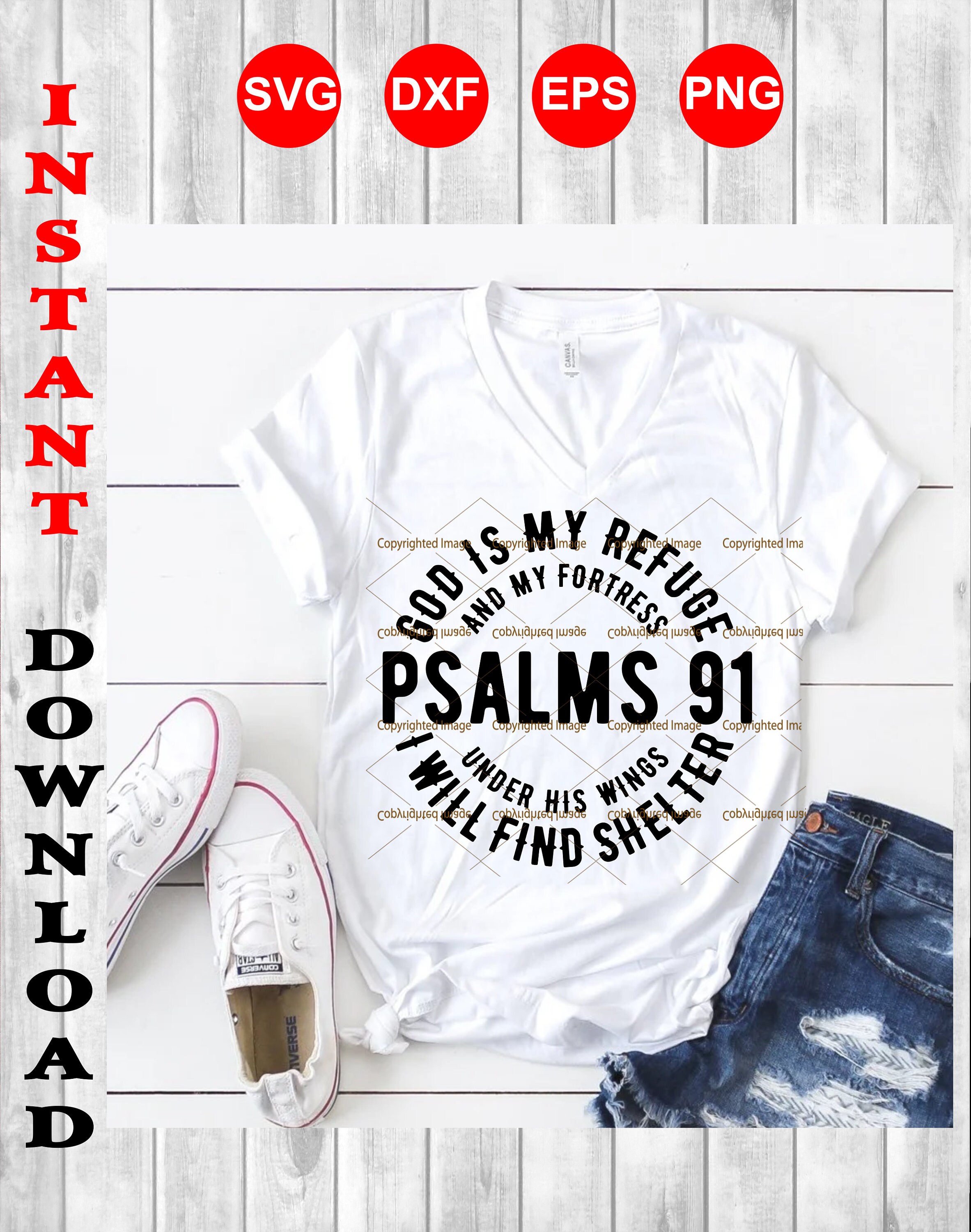 Psalms 91, Svg Cutting Files - Png Clipart -EPS - Scalable Vector File ...