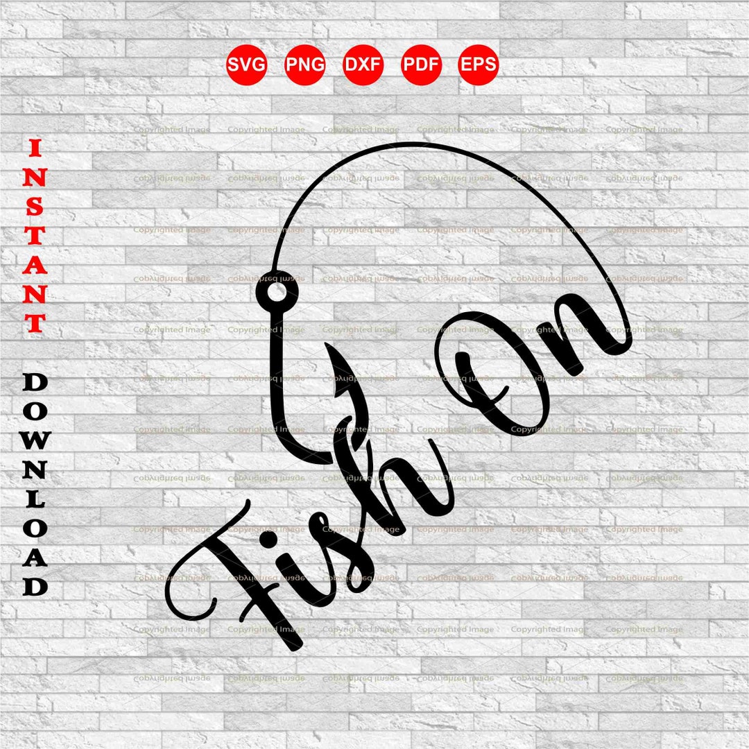 Fishing SVG, Fish on Vector, Fishing Clipart, Fishing Cricut, Fishing ...