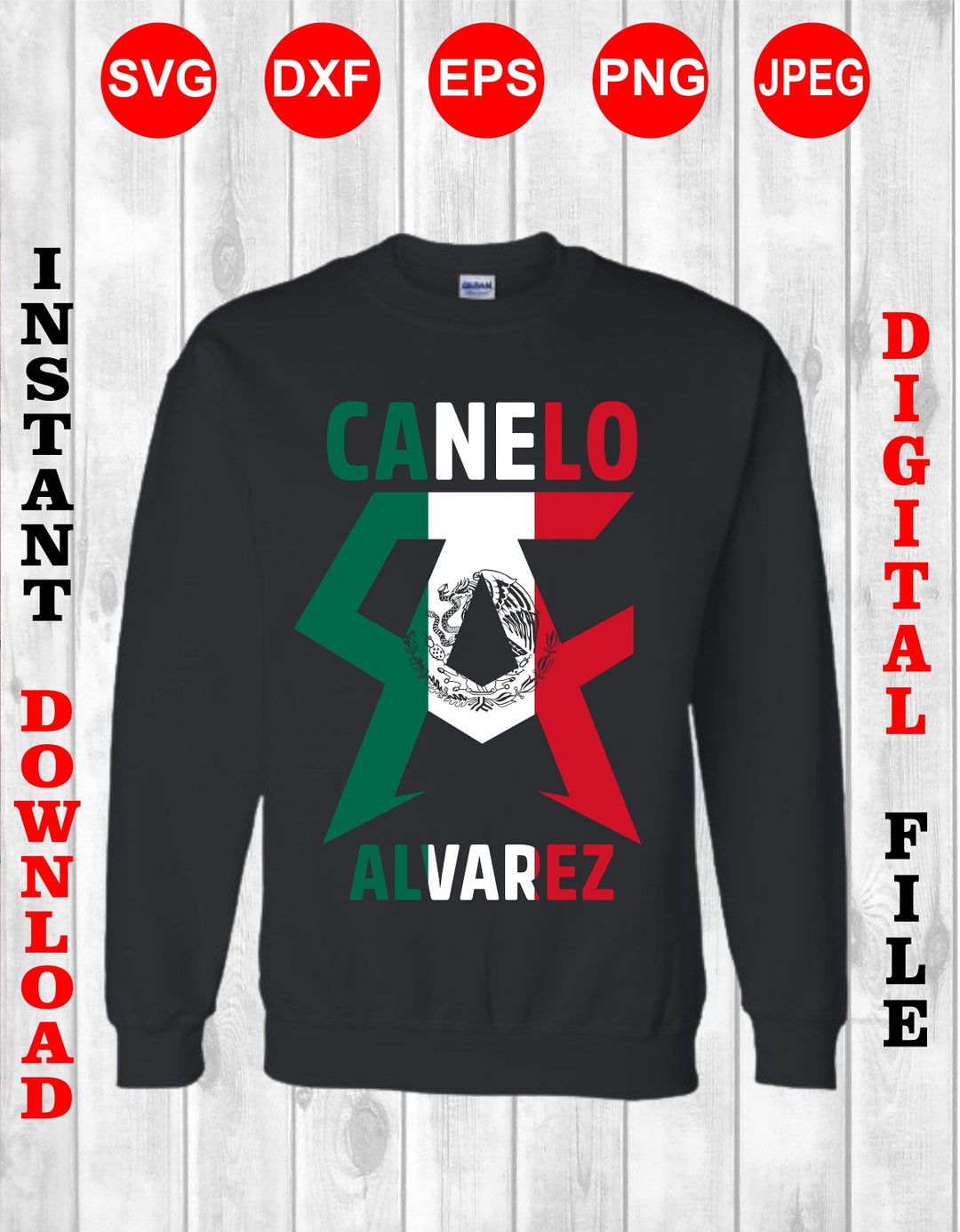 Canelo Alvarez, Svg Cutting Files - Png Clipart -EPS - Scalable Vector ...