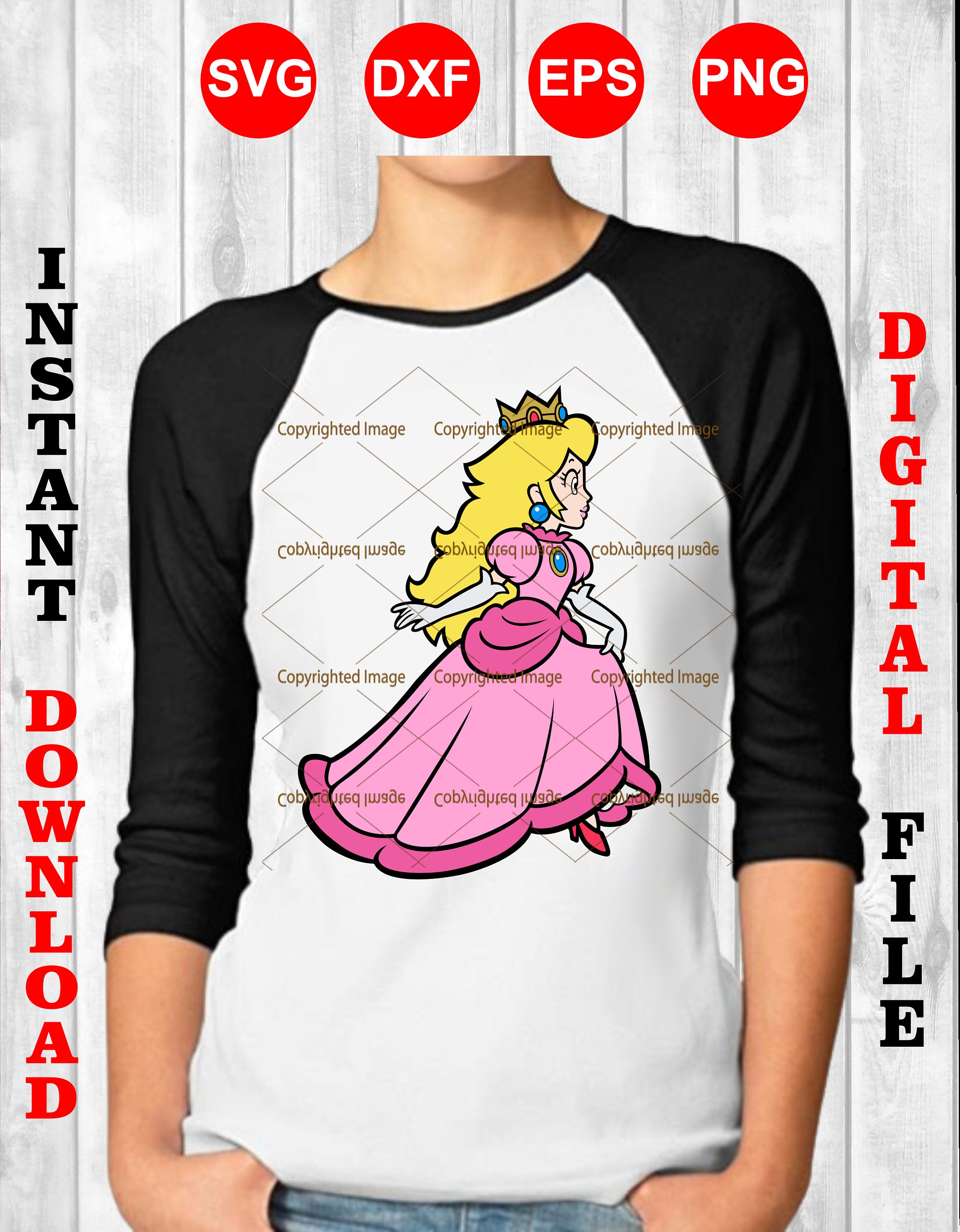 Princess Peach, Svg Cutting Files for Cricut and Silhouette Cameo - Png ...